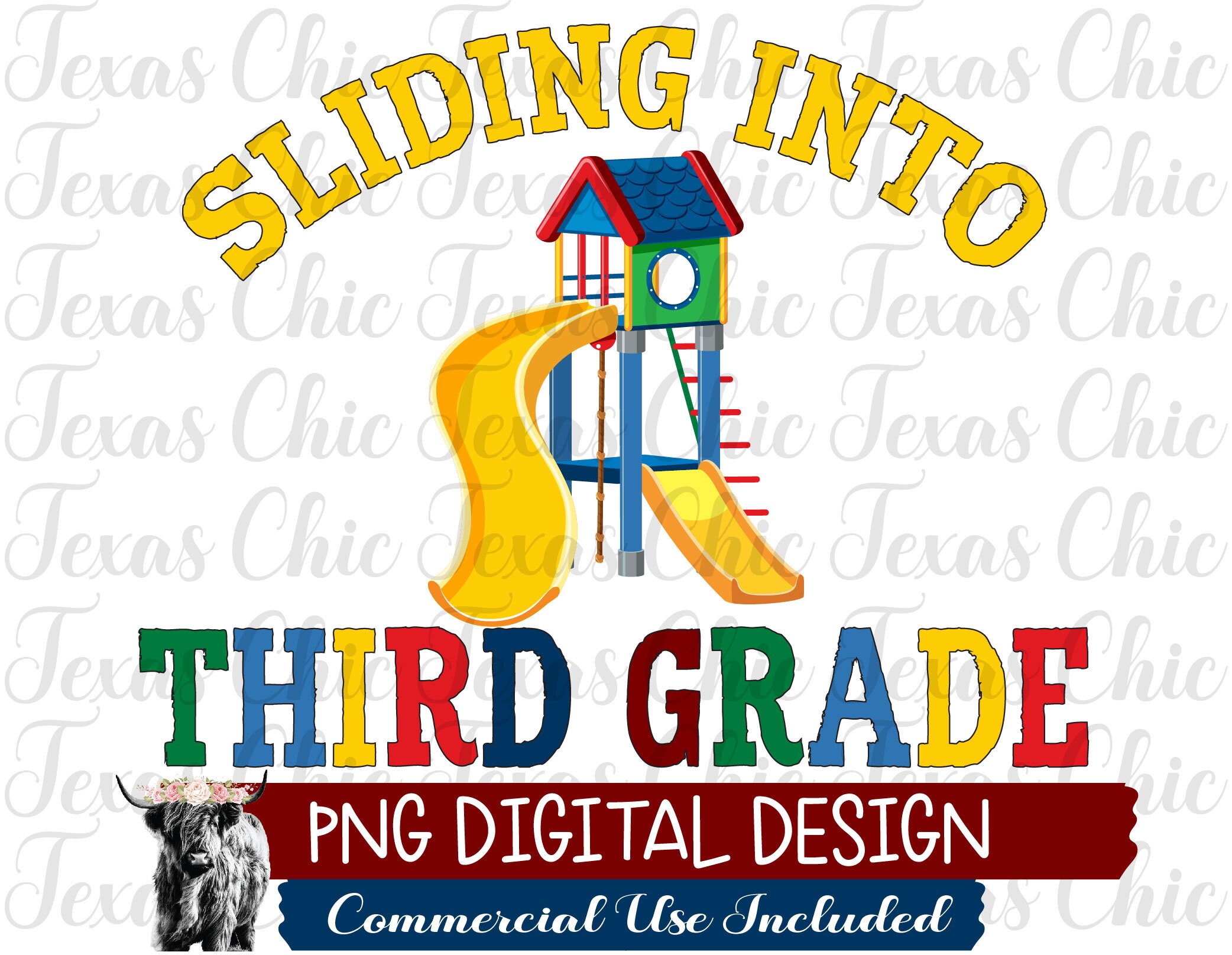 Sliding Into Third Grade Png, Sublimation Designs Downloads, Png ...