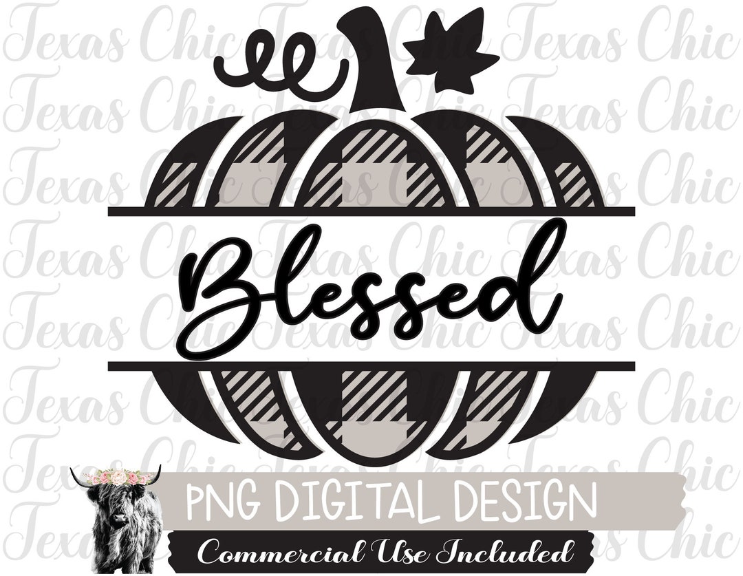 Blessed Pumpkin Png, Sublimation Designs Downloads, Png, Digital ...