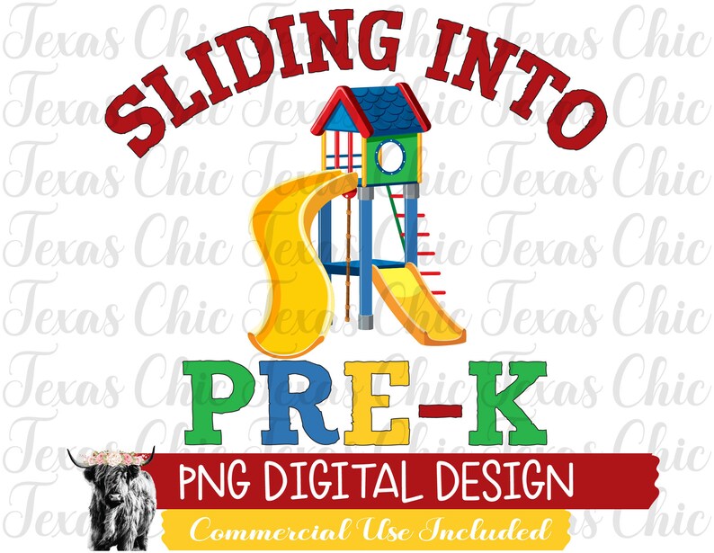 Sliding Into Pre-k Sublimation Designs Downloads Png - Etsy
