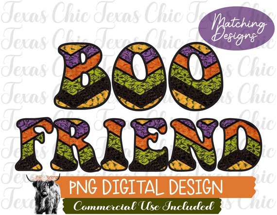 Boo Friend Png Sublimation Designs Downloads Png Digital - Etsy