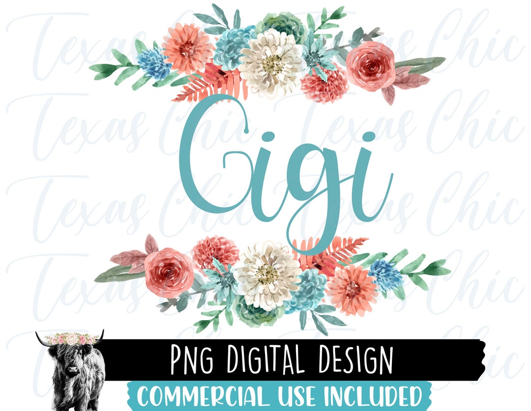 Gigi | Sublimation Designs Downloads | Png | Watercolor | Instant ...