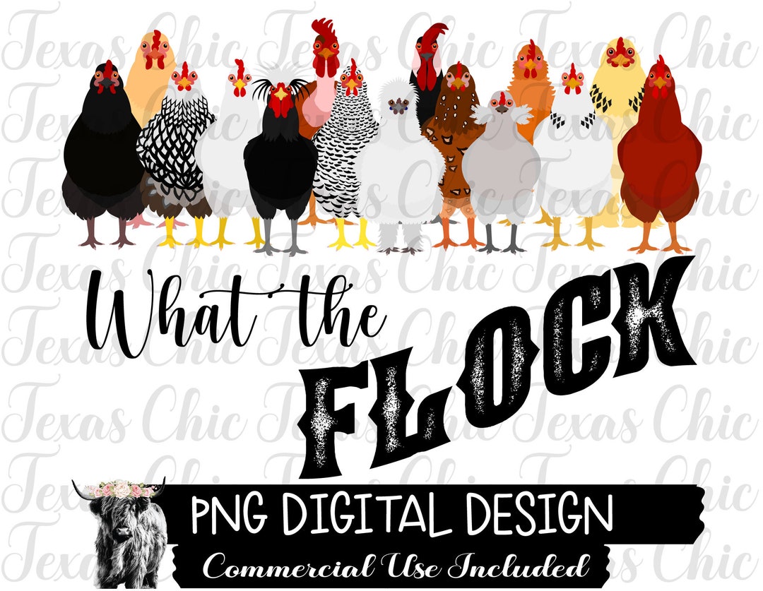 What the Flock Png | Sublimation Designs Downloads | Png | Chicken Png ...