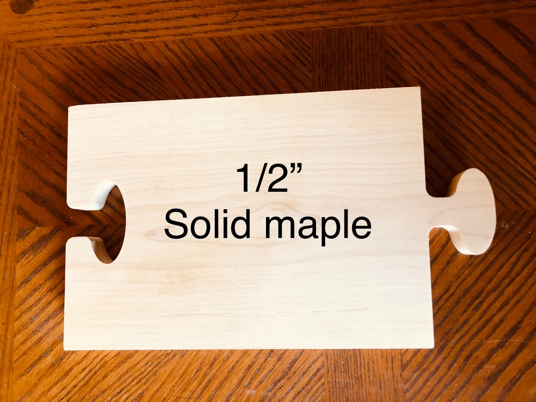 Puzzle Piece Cutting Board Solid Maple UNFINISHED - Etsy