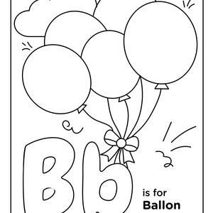 Children's Printable Alphabet Coloring Pages, Instant PDF Download ...