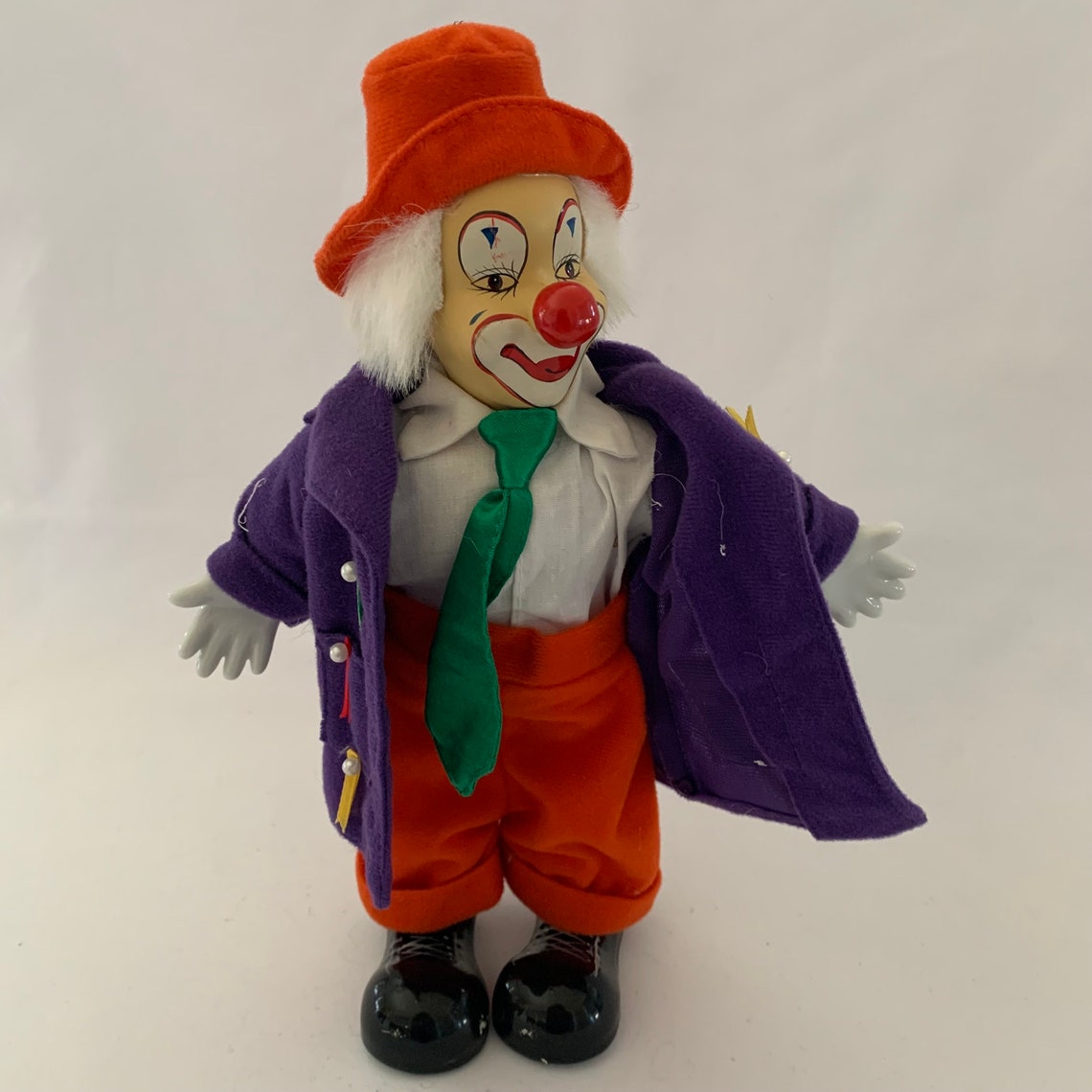 Poseable CLOWN 11 Inch Figure With Painted Face Bendable Arms and Legs ...