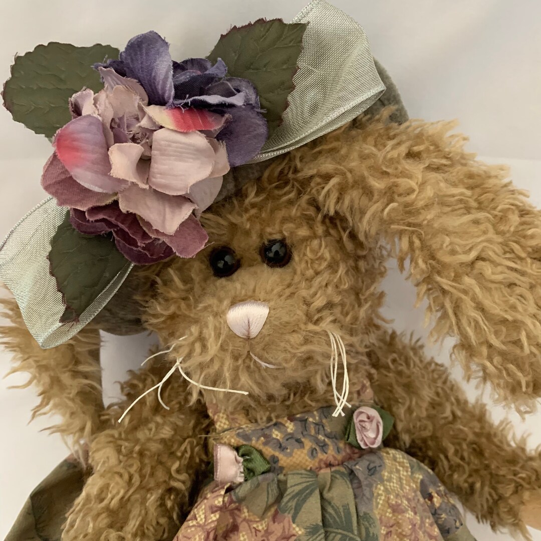 BUNNY RABBIT the Bearington Collection Vintage Plush Fuzzy Bunny in ...
