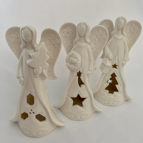 White Ceramic Angels - Etsy