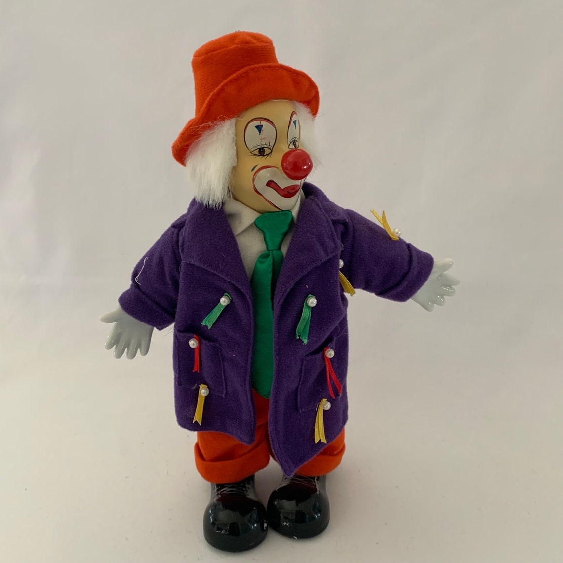 Poseable CLOWN 11 Inch Figure With Painted Face Bendable Arms and Legs ...