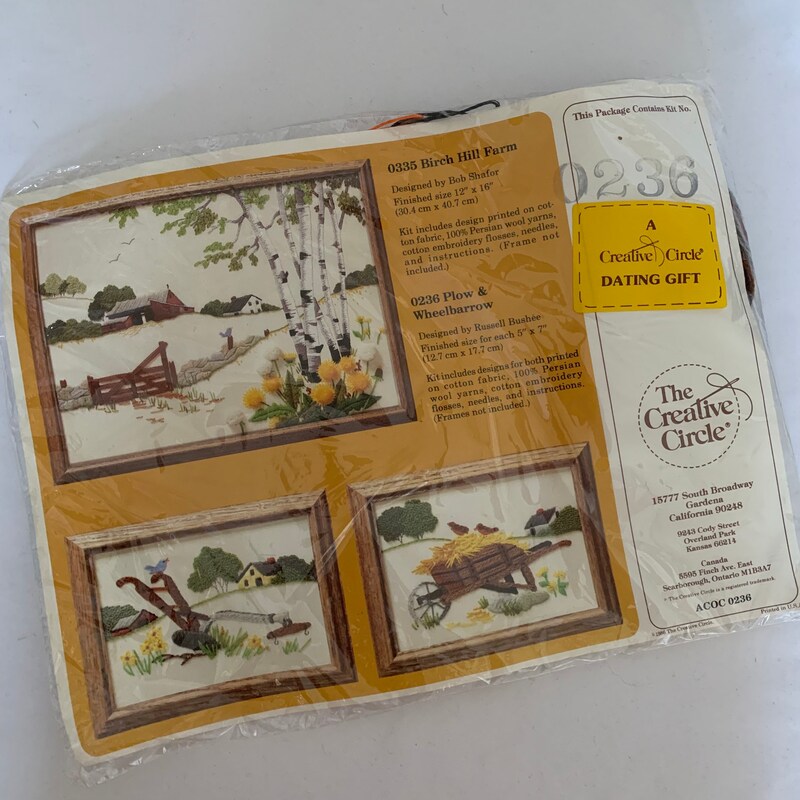 Vintage Crewel Kit - Etsy