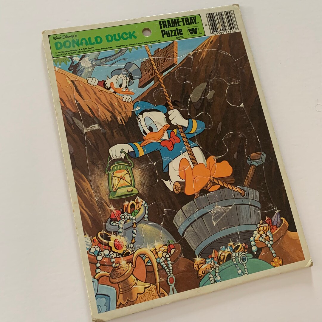 Donald Duck Frame Tray Puzzle Vintage 1981 Walt Disney's Donald Duck ...