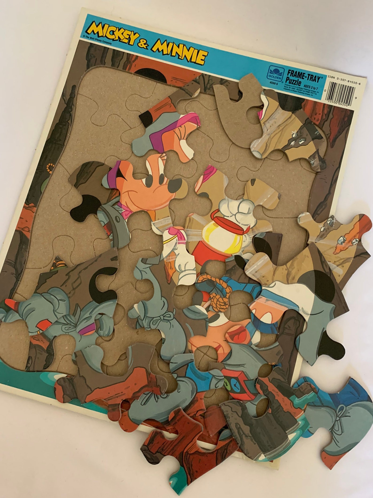 MICKEY Mouse and MINNIE Mouse Cave Mine Jewels Adventure Vintage Frame ...