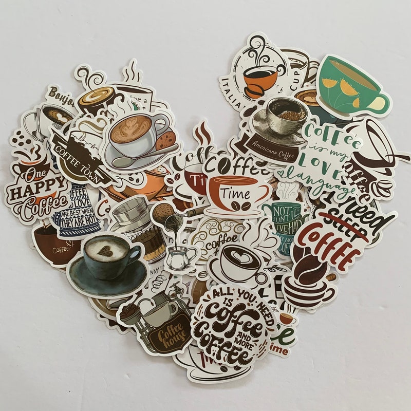 Coffee Cup Stickers - Etsy