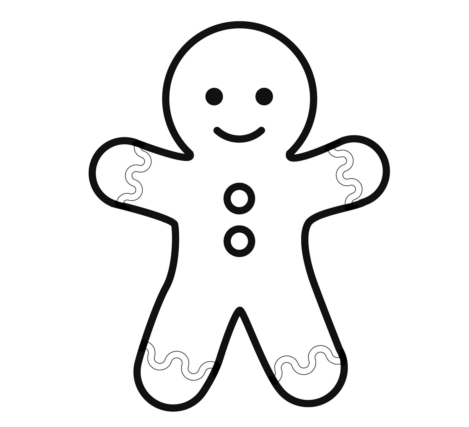 Gingerbread Man Coloring Page Christmas Coloring Pages | Etsy