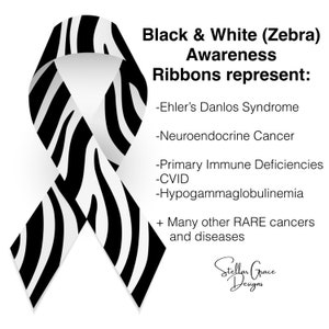 Zebra Strong Awareness Bracelet| CVID, Carcinoid Cancer, Neuroendocrine ...