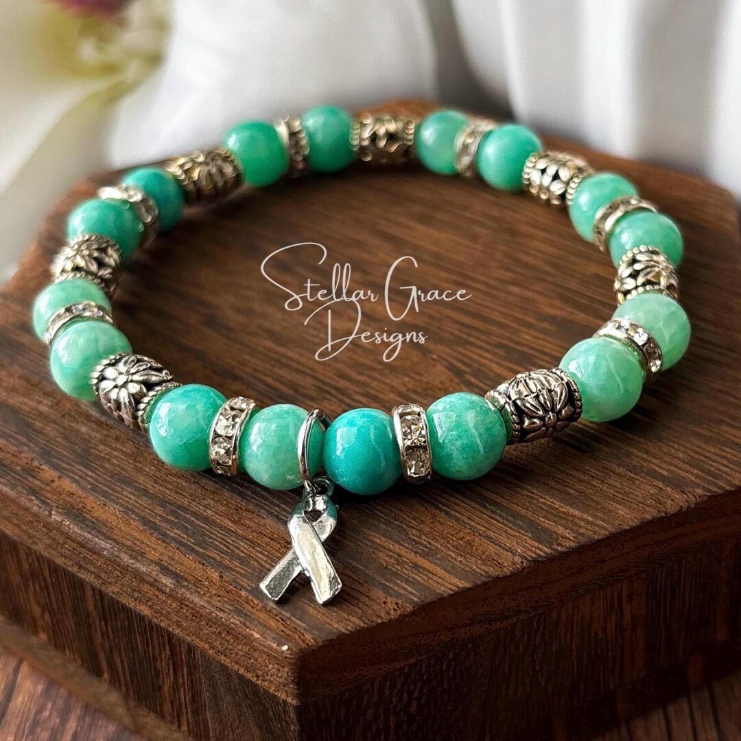Pots/dysautonomia Awareness Bracelet| 8mm Turquoise Quartzite Bracelet ...