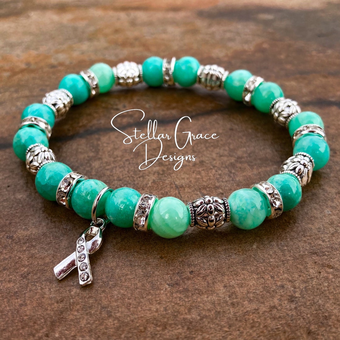 Pastel Quartzite Pots/dysautonomia Awareness Bracelet 8mm Turquoise ...