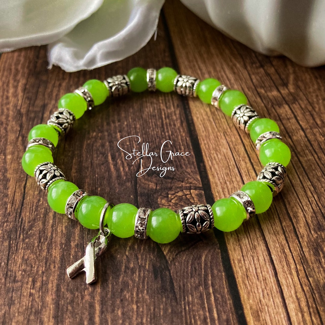 Lime Green Awareness Bracelet| Muscular Dystrophy, CDKL5, Lymphoma ...