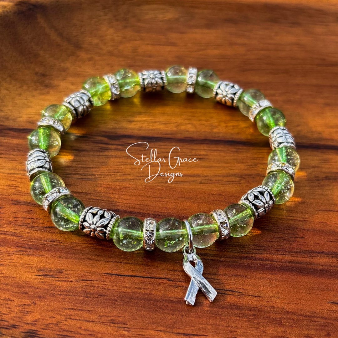 Green Quartz Awareness Bracelet | Kidney Disease, Lymphoma ...