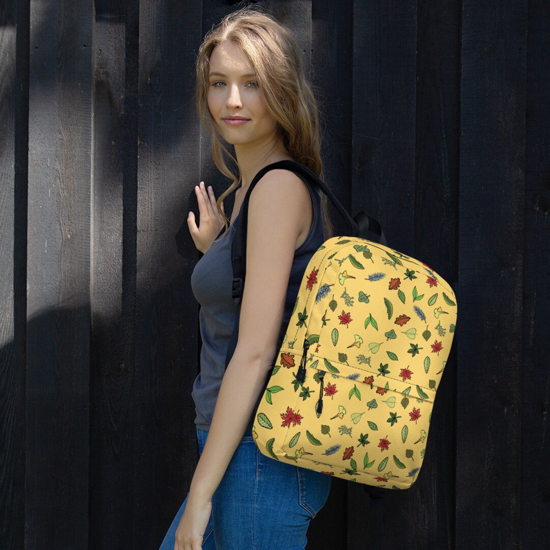Thirteen Leaves Yellow Backpack - Etsy