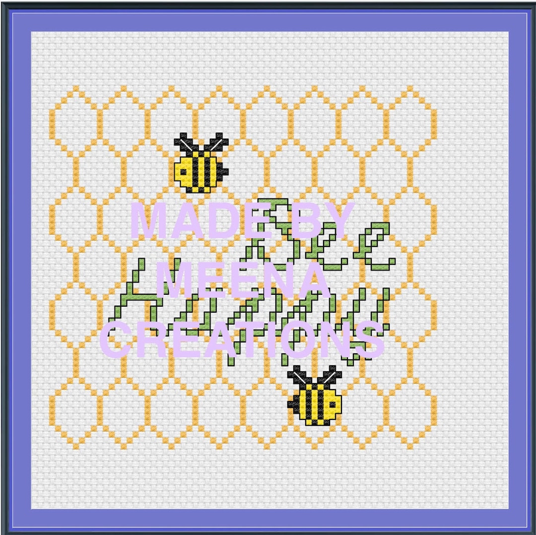 Bee Happy Cross Stitch Pattern - Etsy