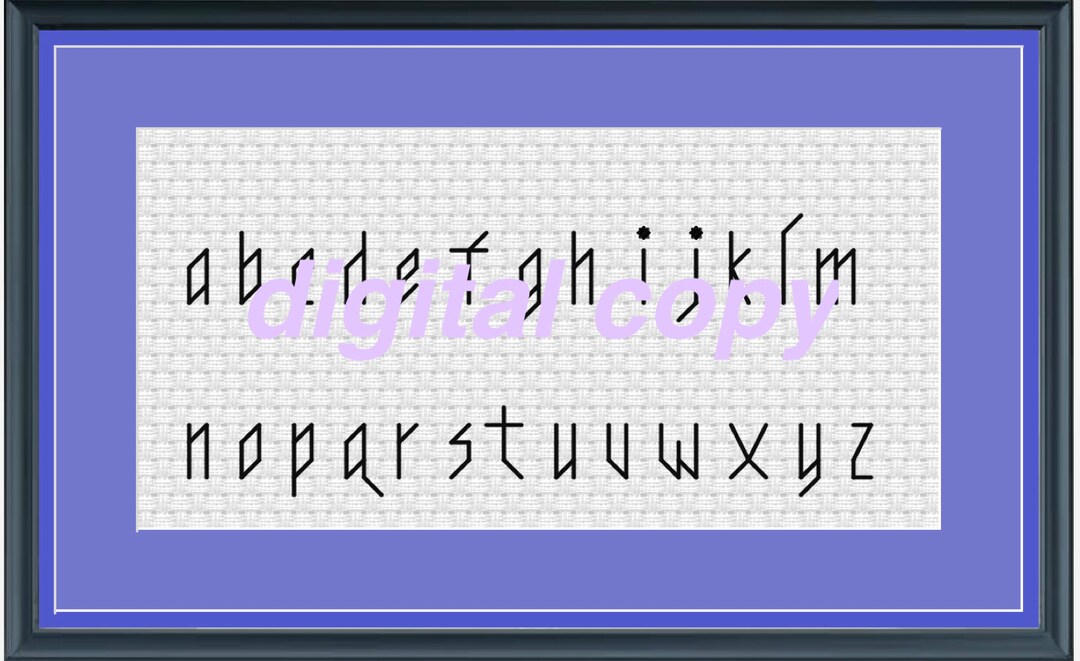 Small Backstitch Lettering Alphabet Cross Stitch Embroidery - Etsy