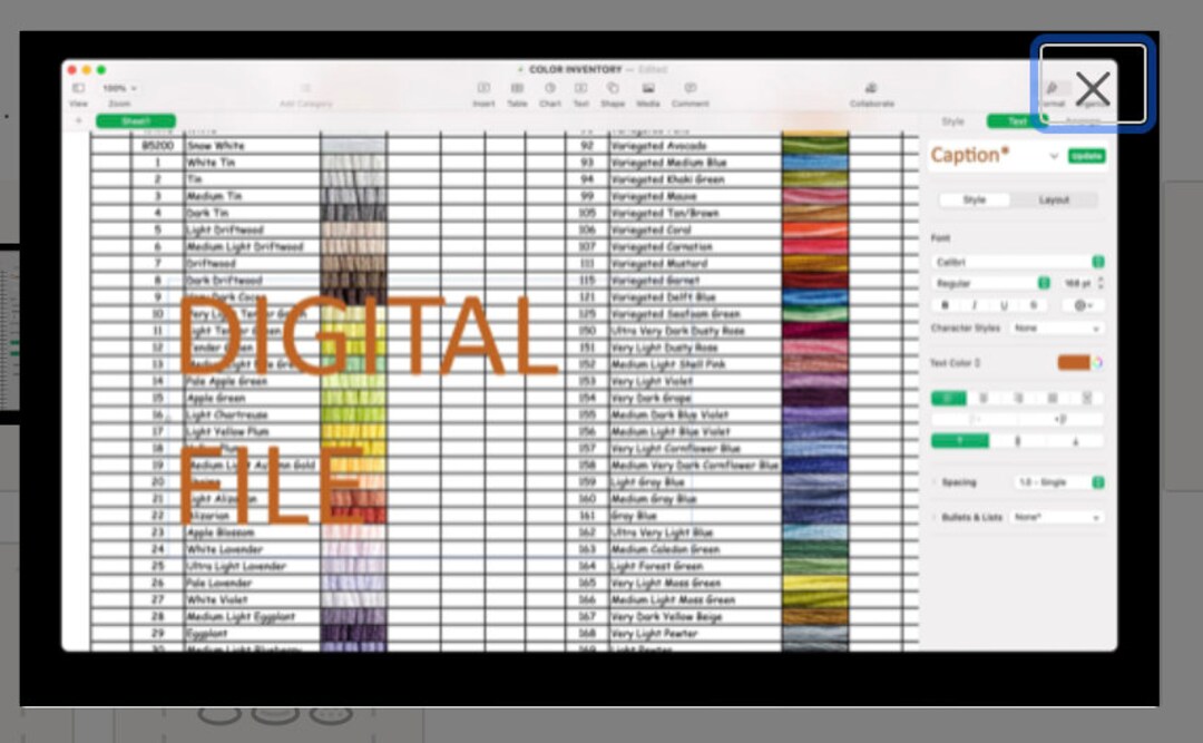 DMC Inventory Tracker and Conversion Spreadsheet Bundle - Etsy
