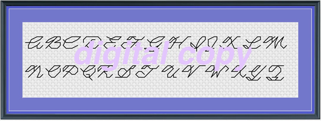 Small Uppercase Cursive Alphabet Cross Stitch Embroidery Needlepoint - Etsy