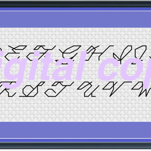 Small Cursive Cross Stitch Alphabet - Etsy