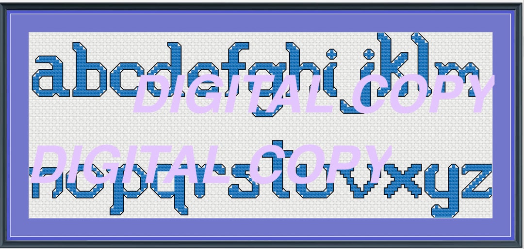 Large Bubble Letter Alphabet Cross Stitch Embroidery - Etsy