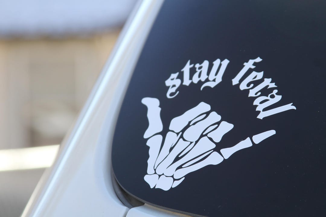 Popular Choice] Stay Feral Decal | Car Sticker | Humor | Trendy Car ...