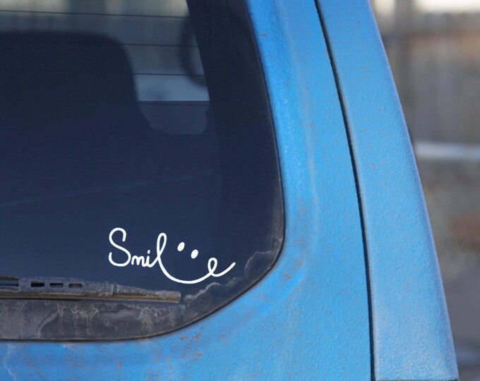 Smile Decal | Car Sticker | Motivational Stickers | Trendy Car Sticker ...