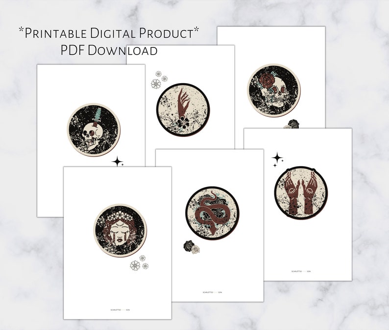 A6 Gothic Dashboard Bundle Printable Planner Dashboard A6 Size 6 Ring Planner - Etsy