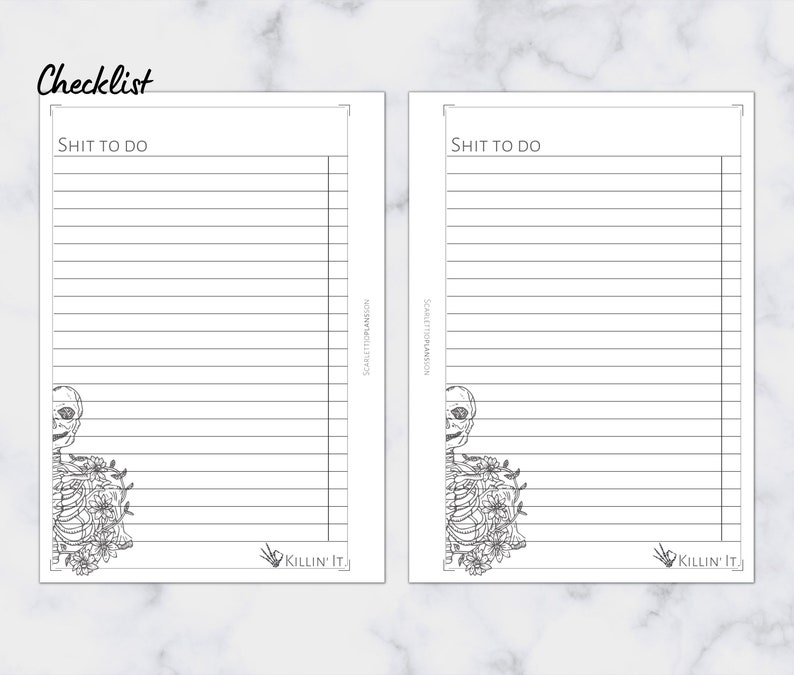 A6 Basics Bundle | Printable Planner Insert | A6 Size | 6 Ring Planner ...