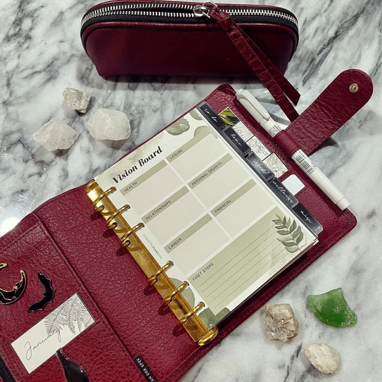 Pocket Vision Board | Printable Planner Insert | Pocket Size | 6 Ring ...