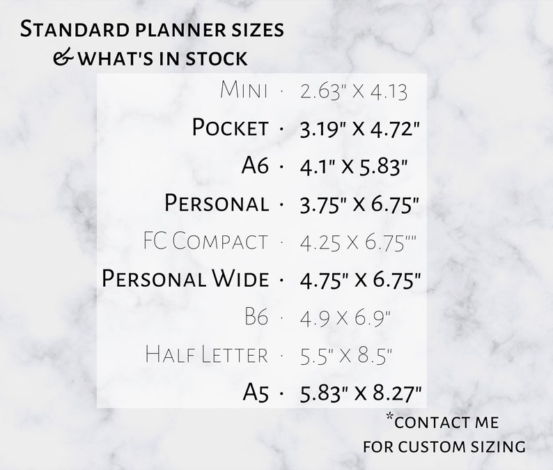 Personal Basics Bundle Printable Planner Insert Personal Size 6 Ring ...