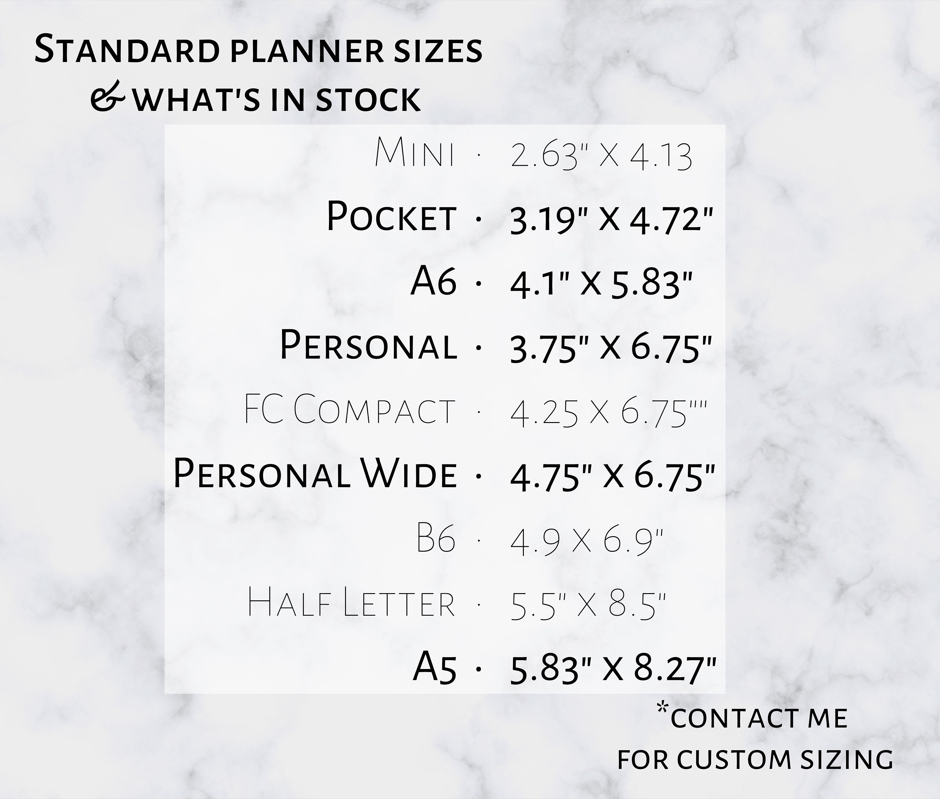 A6 Basics Bundle | Printable Planner Insert | A6 Size | 6 Ring Planner ...