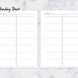 Pocket Split Subject Weekly Insert | Printable Planner Insert | Pocket ...