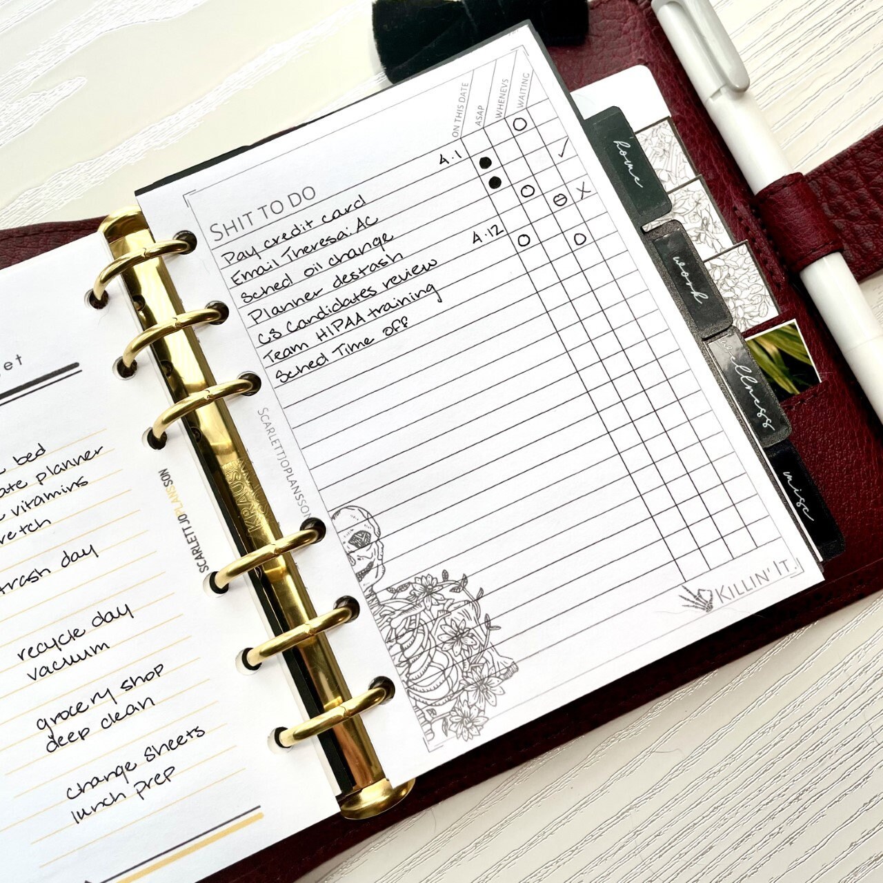 A6 Inbox Insert Printable Planner Insert A6 Size 6 Ring Planner - Etsy