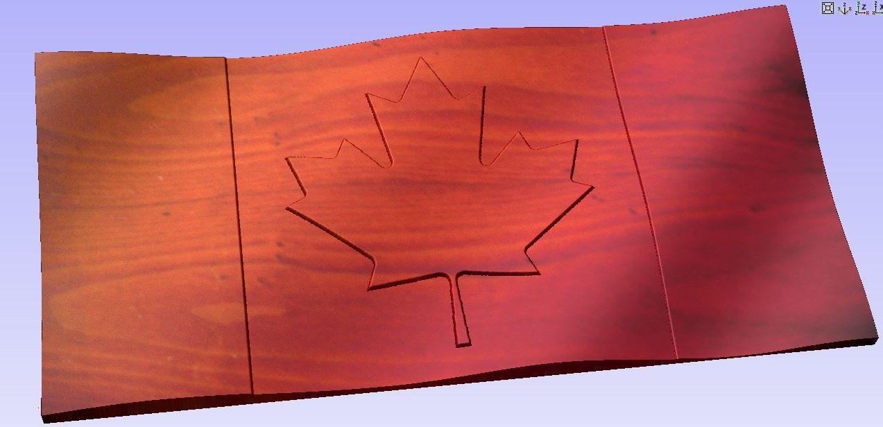 3D Waving Canada Flag Template Stl File Download. for CNC Router - Etsy