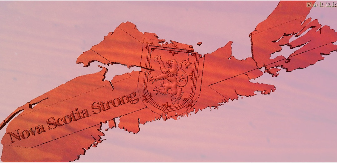 Nova Scotia Map and Flag STL 3D. Stl File for Download. - Etsy