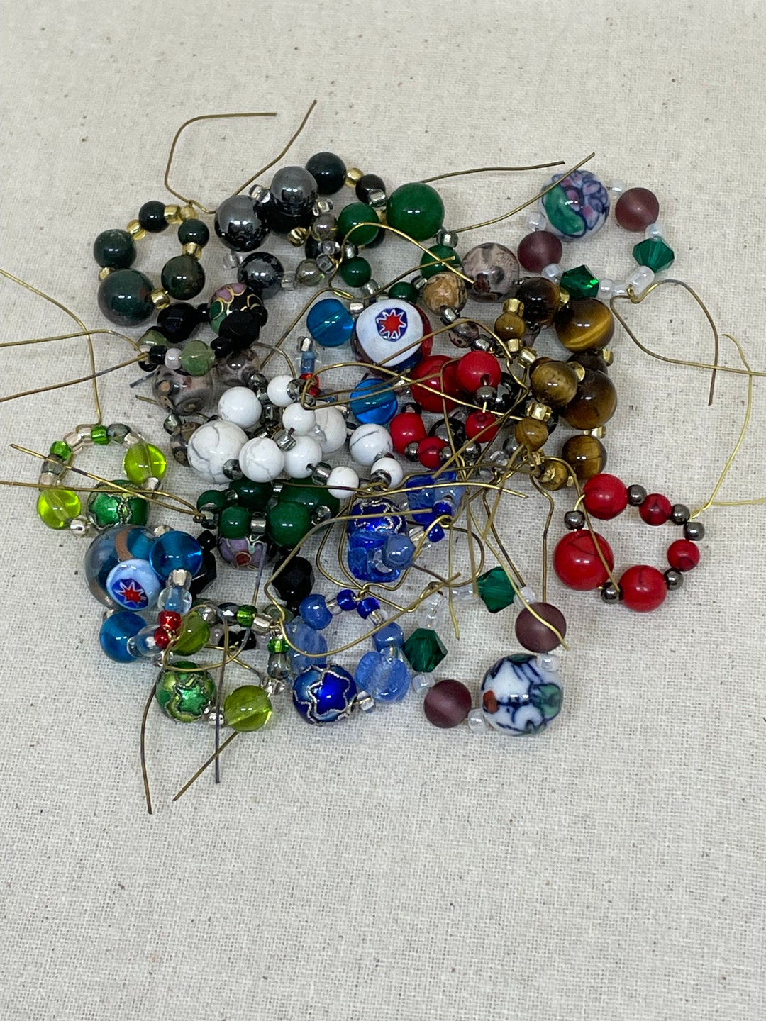 Twelve Pairs of Beautiful Ready Made Spangles for Midland Lace Bobbins ...