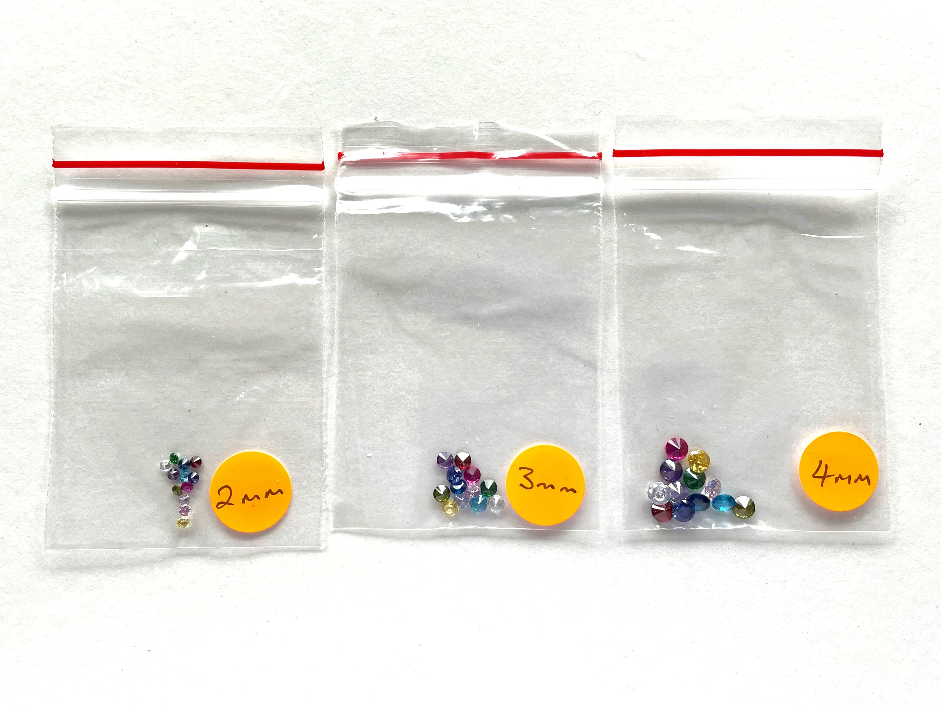 Loose Birthstones Cubic Zirconia Three Sets of 12 4mm, 3mm & 2mm ...