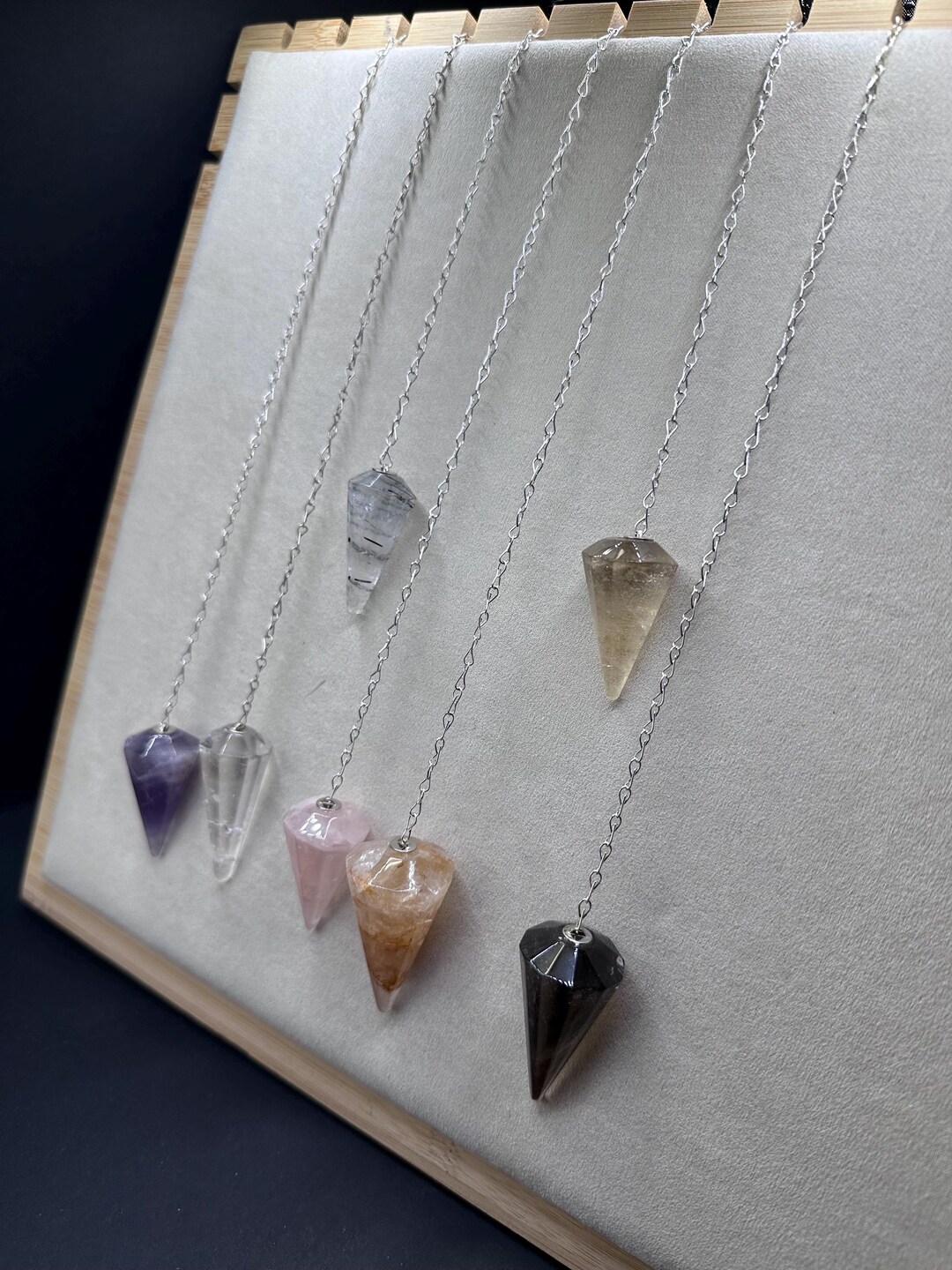 Crystal Dowsing Pendulum: Silver Plated Healing Pendant - Etsy