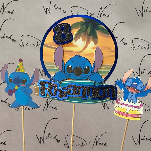 Stitch Cake Topper Etsy Uk