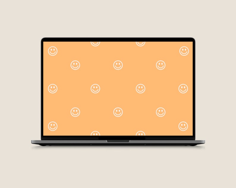 Smiley Face Desktop Wallpaper Mac & Windows PC Wallpaper - Etsy