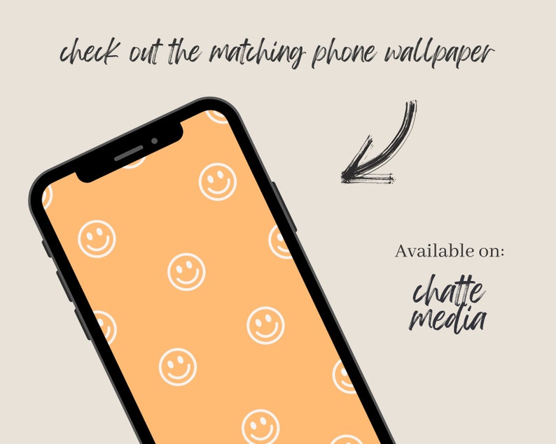 Smiley Face Desktop Wallpaper Mac & Windows PC Wallpaper - Etsy