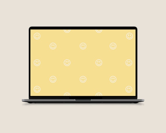 Smiley Face Desktop Wallpaper Mac & Windows PC Wallpaper | Etsy