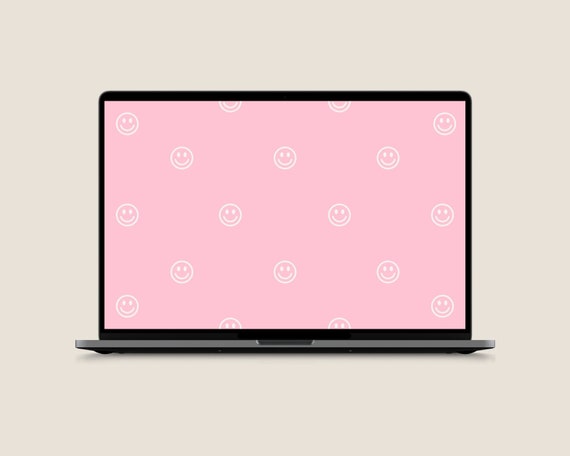 Smiley Face Desktop Wallpaper Mac & Windows PC Wallpaper | Etsy