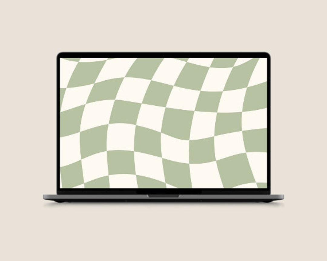Green Checkered Swirl Desktop Wallpaper Mac & Windows PC Wallpaper ...