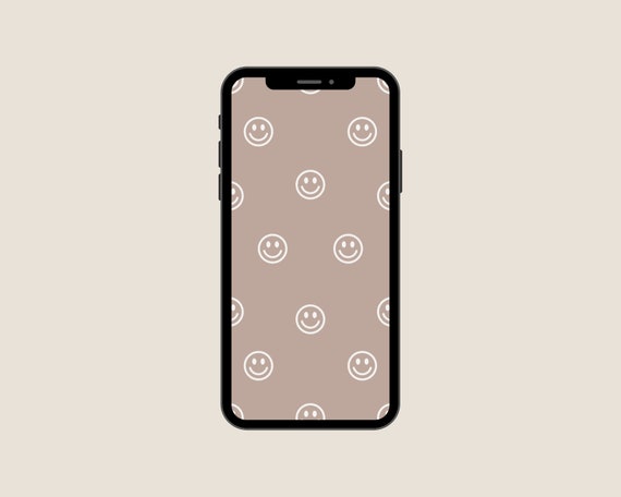 Smiley Face Phone Wallpaper Iphone & Android Wallpaper | Etsy